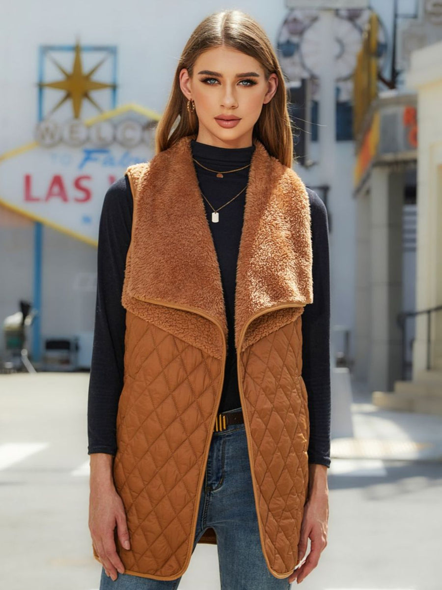 Open Front Collared Vest – Elervi Apparel